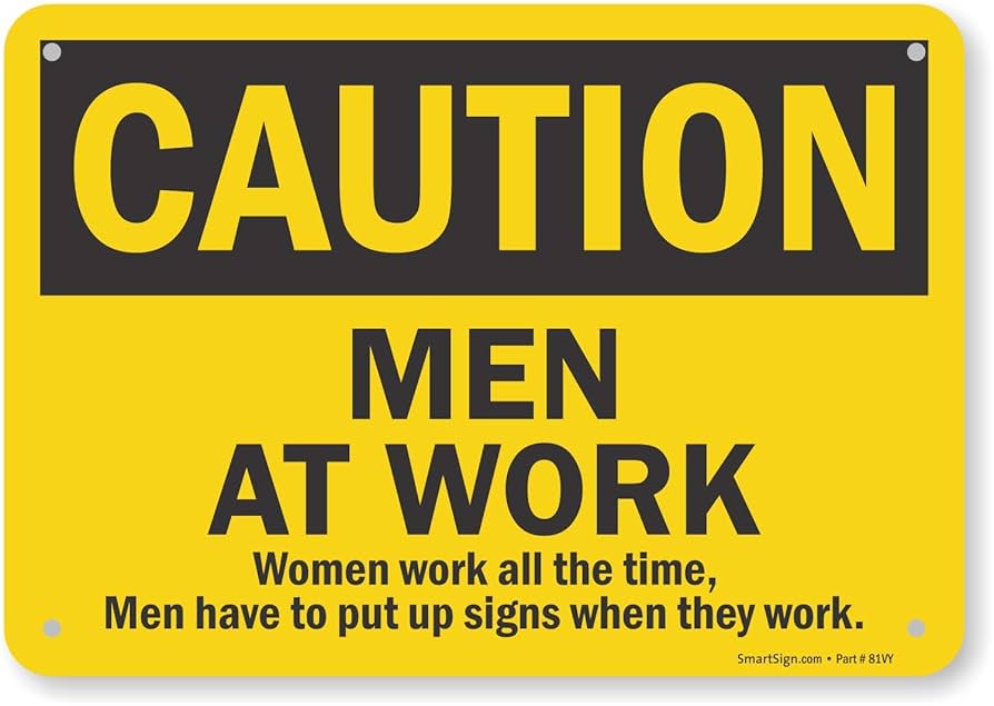 Sign - Safety sign plastic branded Men At Work - Premium Tools and ...