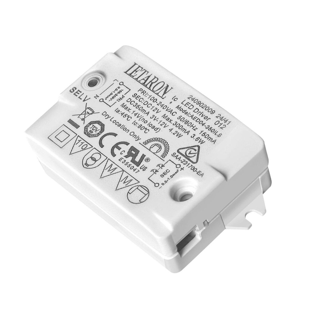 Driver- Led Driver 240V input DC 350 ma 3v-12v out - Premium Tools and ...